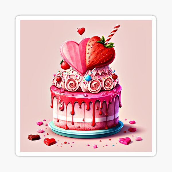 "Cute cake " Sticker for Sale by PREARTE | Redbubble