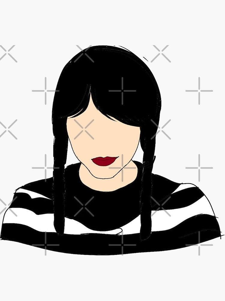 "wednesday addams netflix window stickers t-shirts" Sticker for Sale by ...