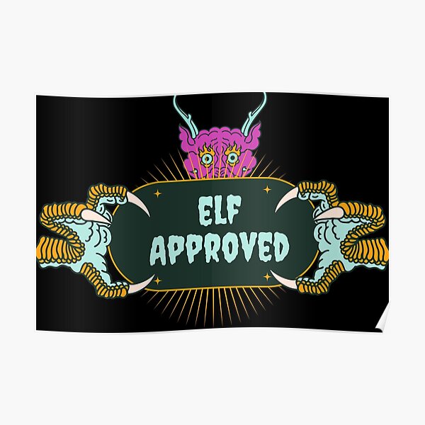 "Elf Approved MMO RPG Gaming Dragon Sticker" Poster for Sale by FlowRez ...