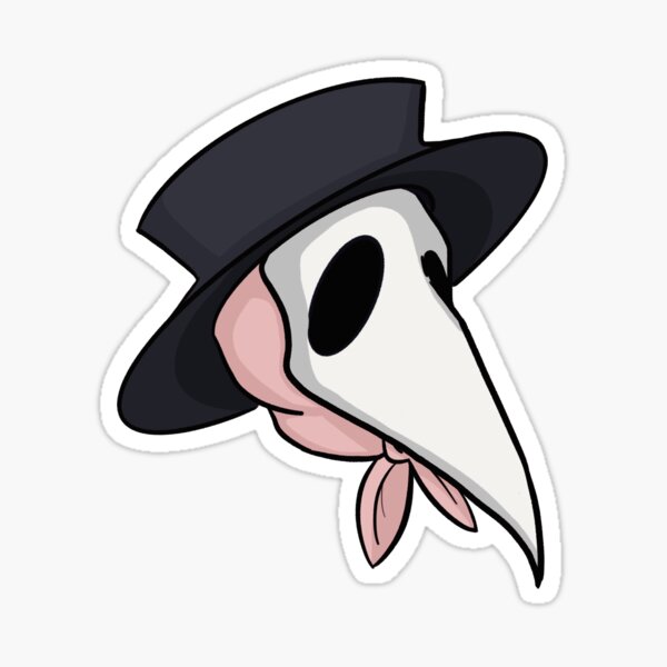 "Plague doctor with white mask " Sticker for Sale by cwhitaker521 ...