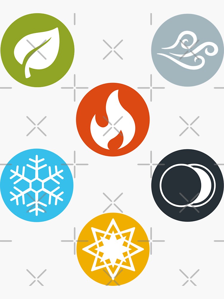 "Gloomhaven / Frosthaven Elements Pack - Board Game Inspired Graphic ...