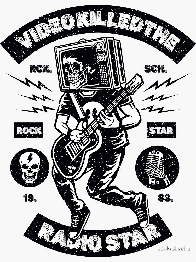 "Rockstar jokes. Video killed the radio star." Sticker for Sale by ...