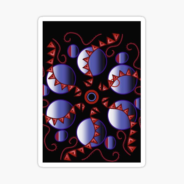 "Red and Blue Opposites " Sticker for Sale by Vannox | Redbubble