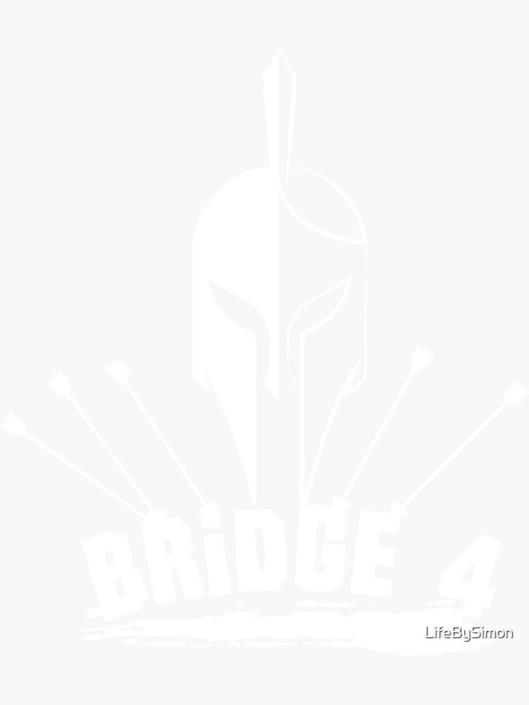 "Kaladin Bridge 4, Way of Kings, Stormlight Archives (White)" Sticker ...