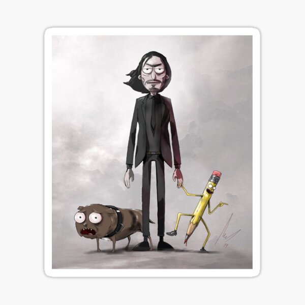 "john rick" Sticker for Sale by ZenaPeterson | Redbubble