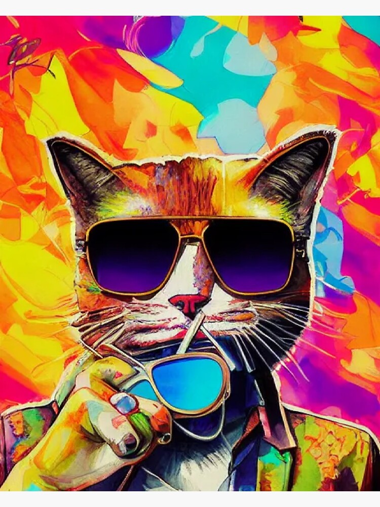 "SAVAGE CAT" Sticker for Sale by Ramdom-Ai-Art | Redbubble