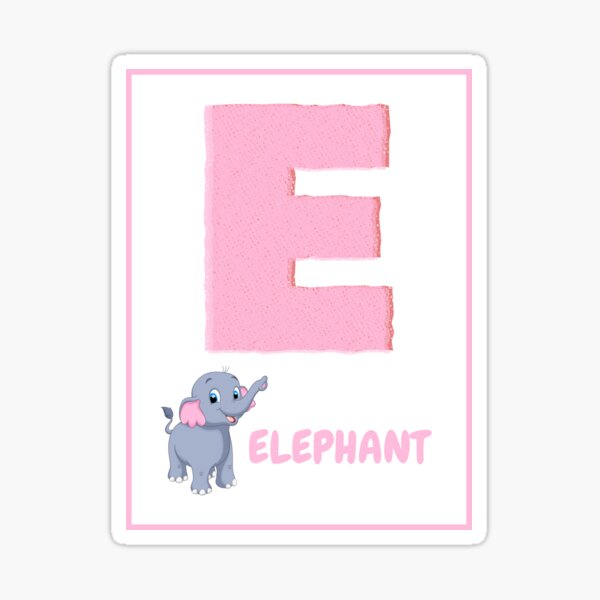 "Colorful Alphabet Collection: Letter E" Sticker for Sale by ...