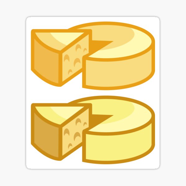 "Round Cheese" Sticker for Sale by vectorworks51 | Redbubble
