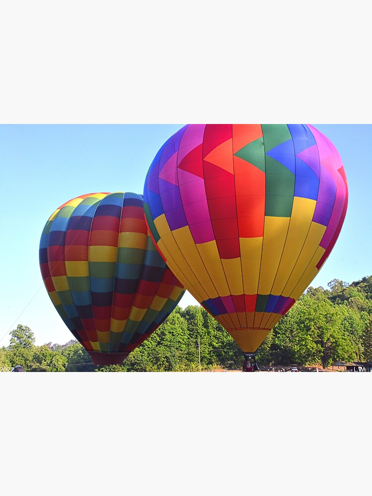 "Hot Air Balloons In Helen Georgia" Sticker for Sale by LisaWootenPhoto ...