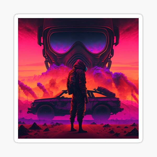 "Synthwave apocalypse" Sticker for Sale by Imagier | Redbubble