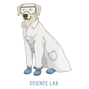 "Science lab, lab dog, science dog" Sticker for Sale by labstud | Redbubble