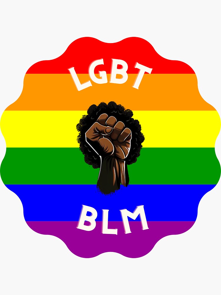 "BLM x LGBT Logo + Text !" Sticker for Sale by FrenchBuddyArt | Redbubble