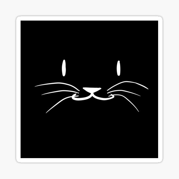 "CUTE CAT FACE" Sticker for Sale by CatAndPigArt | Redbubble