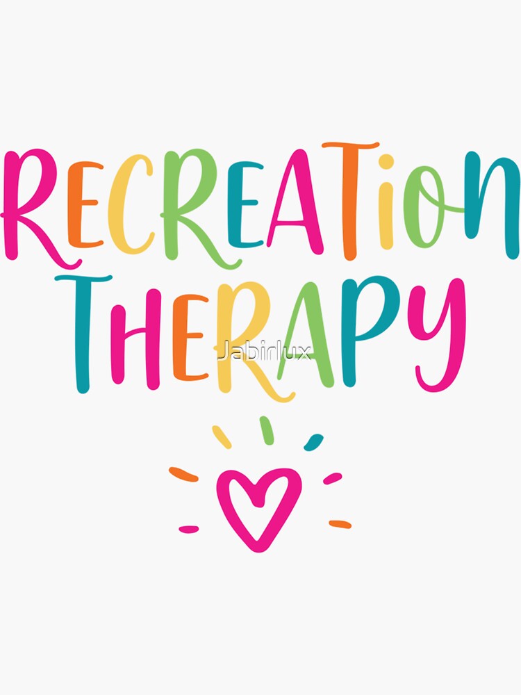 "Recreational Therapy" Sticker for Sale by Jabirlux | Redbubble
