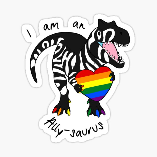 ""Ally-saurus" Ally Allosaurus" Sticker for Sale by HoundsSnack | Redbubble