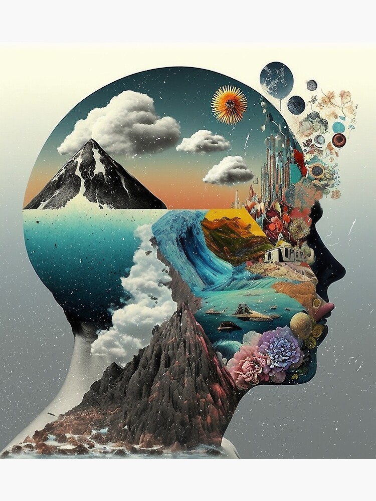 "Surreal Collage of Imagination" Poster for Sale by Yellowblanc | Redbubble