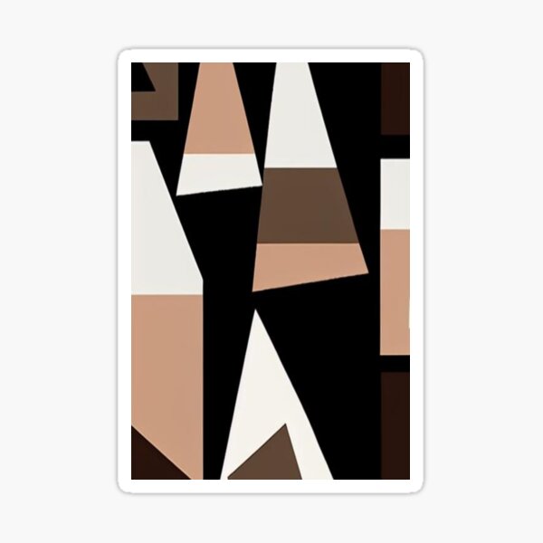 "Geometric Pattern in Pastel Colors over a Dark Background" Sticker for ...