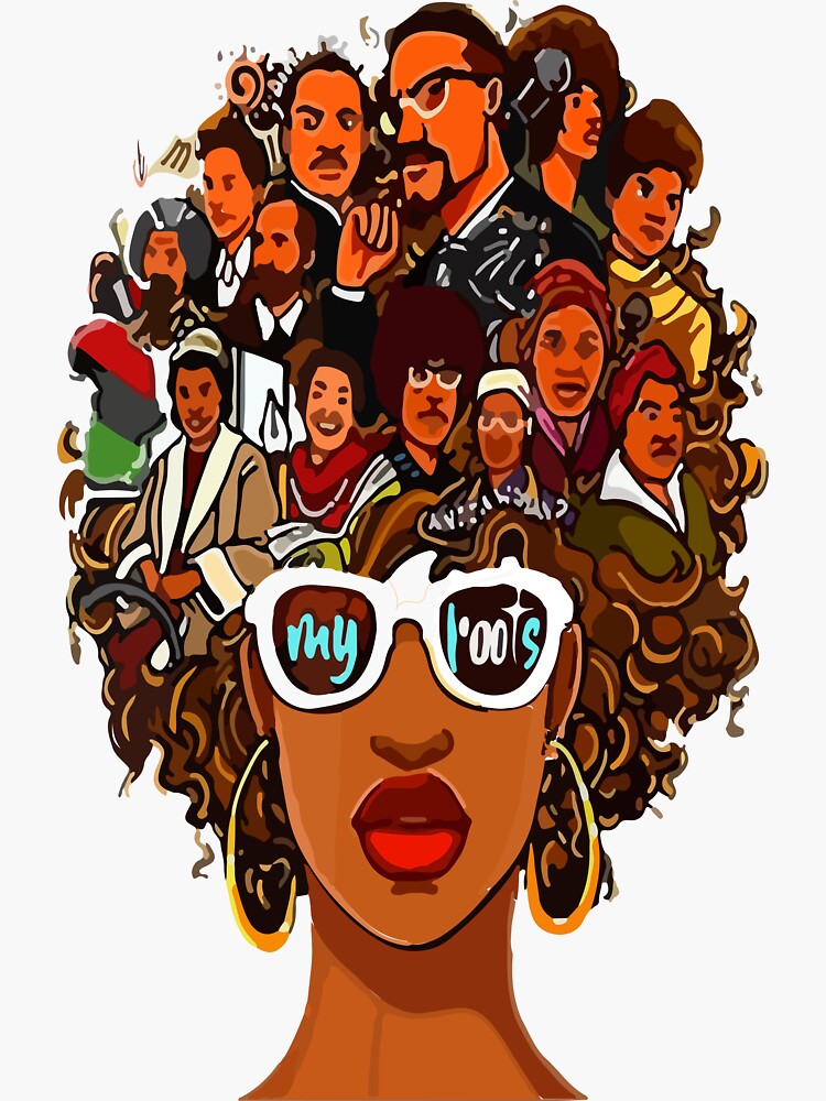 "I Love My Roots Back Powerful History Month Pride DNA" Sticker for ...