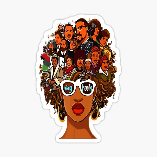 "I Love My Roots Back Powerful History Month Pride DNA" Sticker for ...