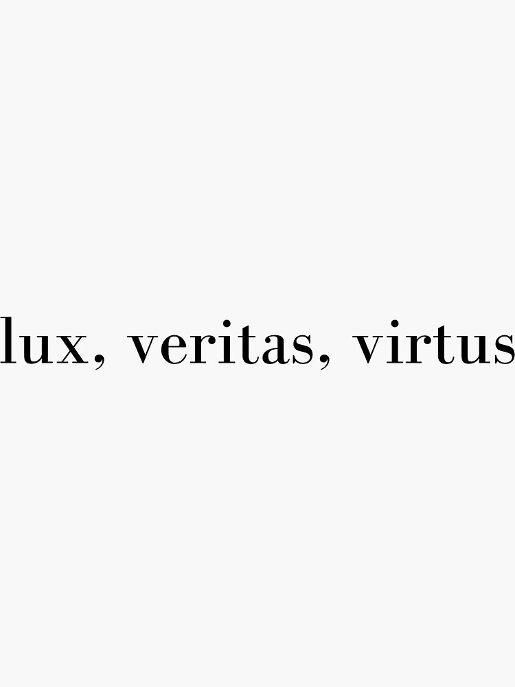 "Lux, Veritas, Virtus - Northeastern Motto" Sticker for Sale by ...