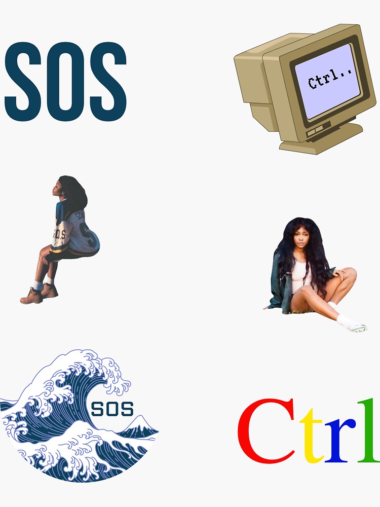 "sza albums aesthetic sos & ctrl" Sticker for Sale by LDR4life | Redbubble