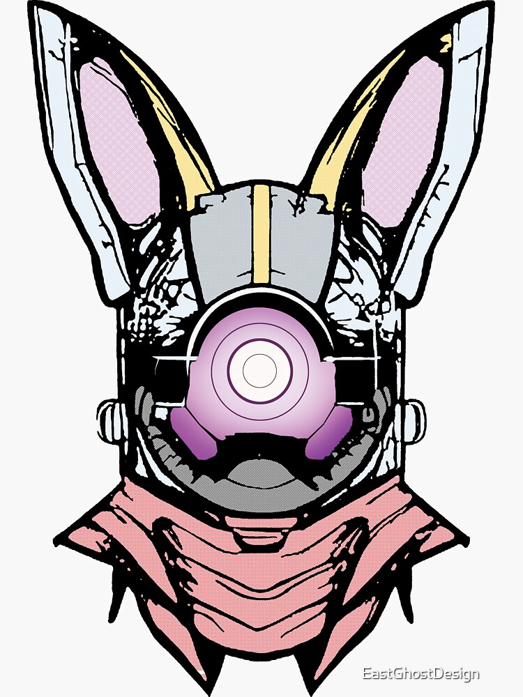 "Cyberpunk Beasts, Rabbit #1" Sticker for Sale by EastGhostDesign ...