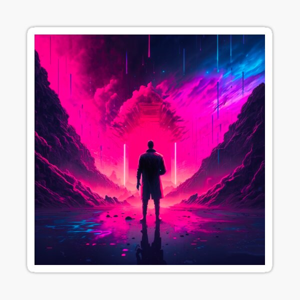"Synthwave apocalypse" Sticker for Sale by Imagier | Redbubble