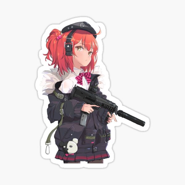 "Anime Girl Gun" Sticker for Sale by kittiescuties | Redbubble