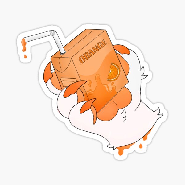 "Orange Juice " Sticker for Sale by Demi Bodt | Redbubble
