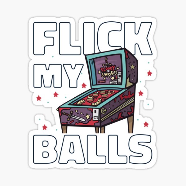 "Funny Retro Pinball Machine Cartoon" Sticker for Sale by MrEddie10 ...