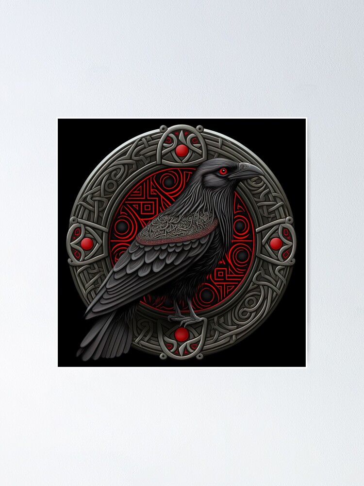 "Viking Raven" Poster for Sale by Conhuir | Redbubble