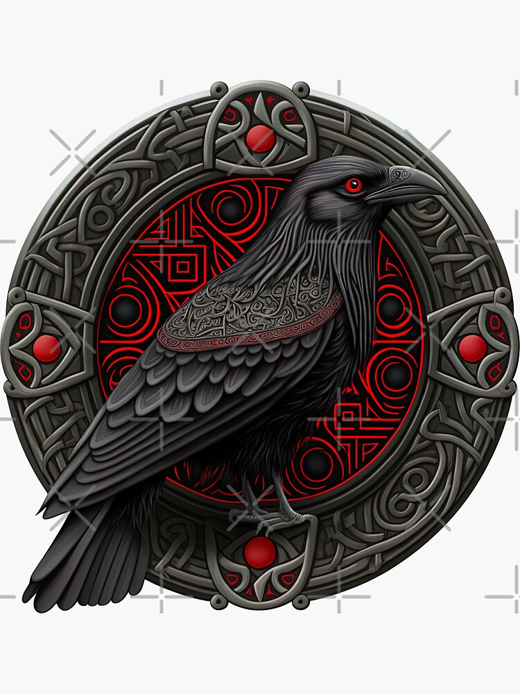 "Viking Raven" Sticker for Sale by Conhuir | Redbubble