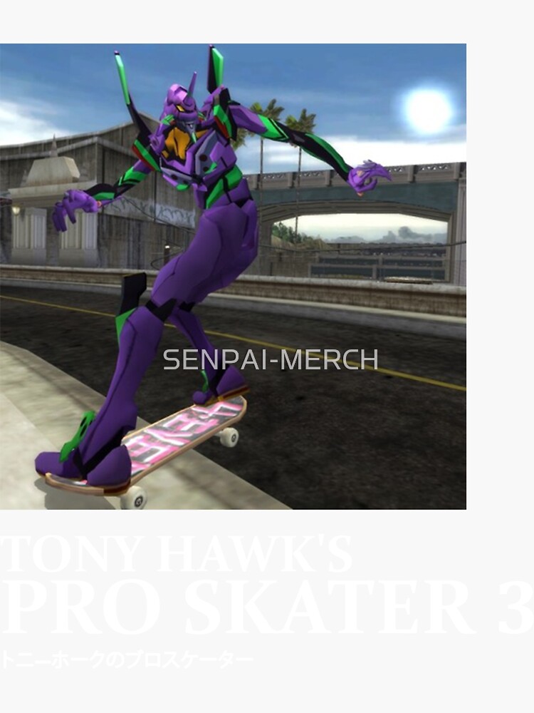 "Tony Hawk's Neon Genesis Evangelion 2" Sticker for Sale by SENPAI ...