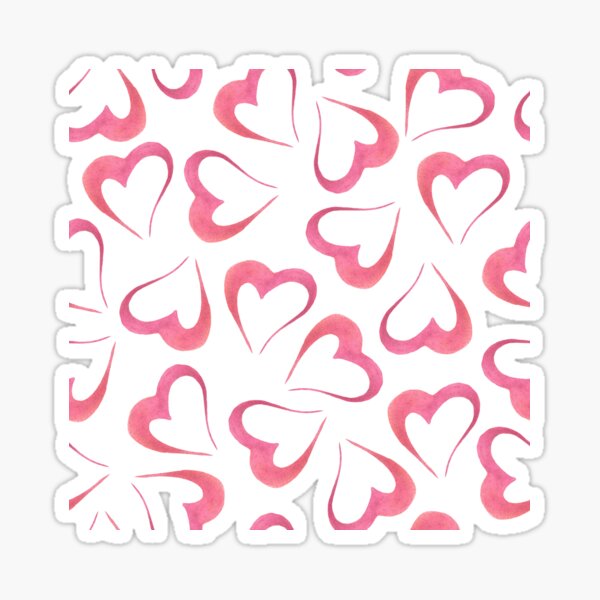 "watercolor cute pink hearts on a transparent background for Valentine ...