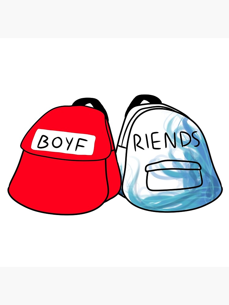 "BOYF RIENDS Backpacks" Art Print for Sale by cryptidsighting | Redbubble