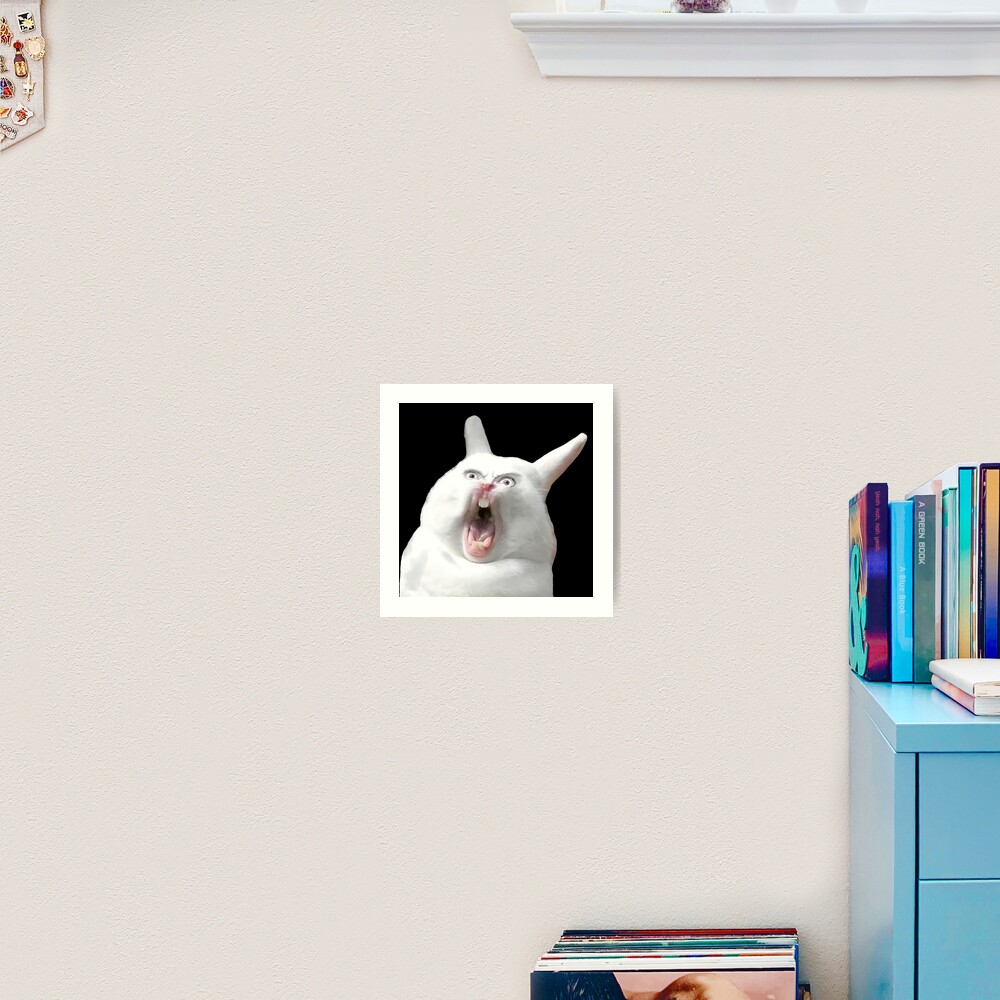 "Silly Angry Bunny Screaming Rabbit Face Funny Meme" Poster for Sale by ...