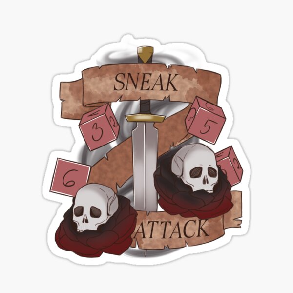 ""Sneak Attack" DnD sticker" Sticker for Sale by DoomLoli | Redbubble