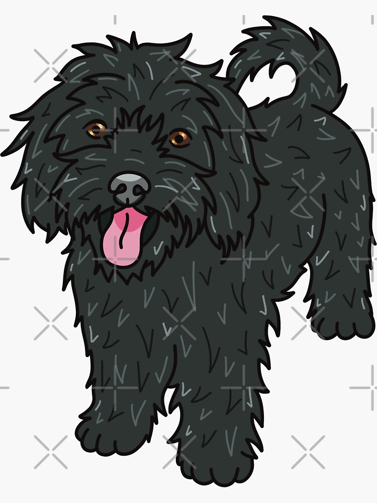 "Black Dog Cavoodle Cavapoo Cavapoochon " Sticker for Sale by ...