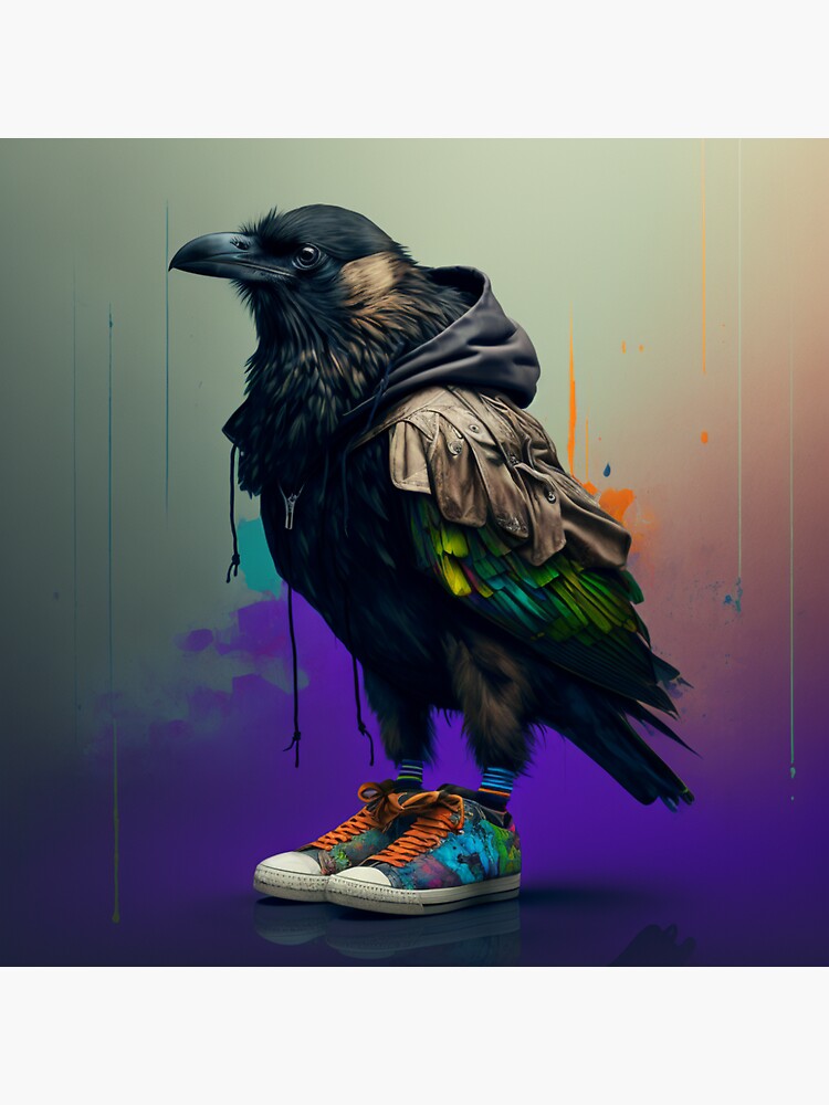 "modern raven" Sticker for Sale by Saeco | Redbubble