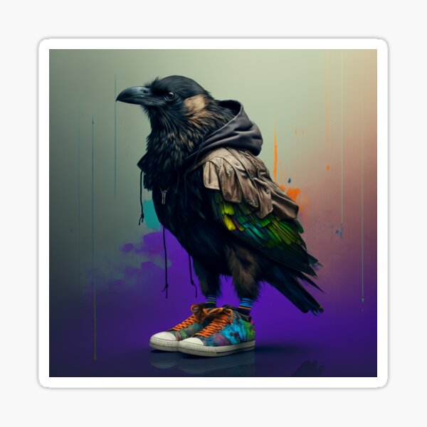 "modern raven" Sticker for Sale by Saeco | Redbubble