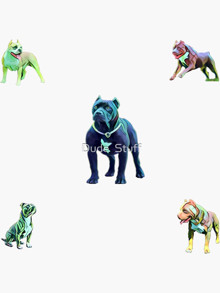 "Pitbull Mix Pattern and Sticker pack - Pink " Sticker for Sale by ...