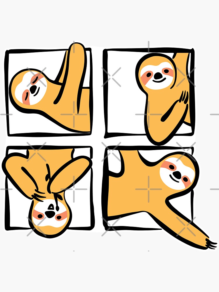 "Orange Sloths in Windows" Sticker for Sale by ATGFC | Redbubble