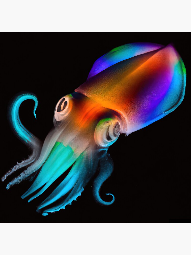 "Squid in Rainbow Color" Sticker for Sale by phillipbooth | Redbubble