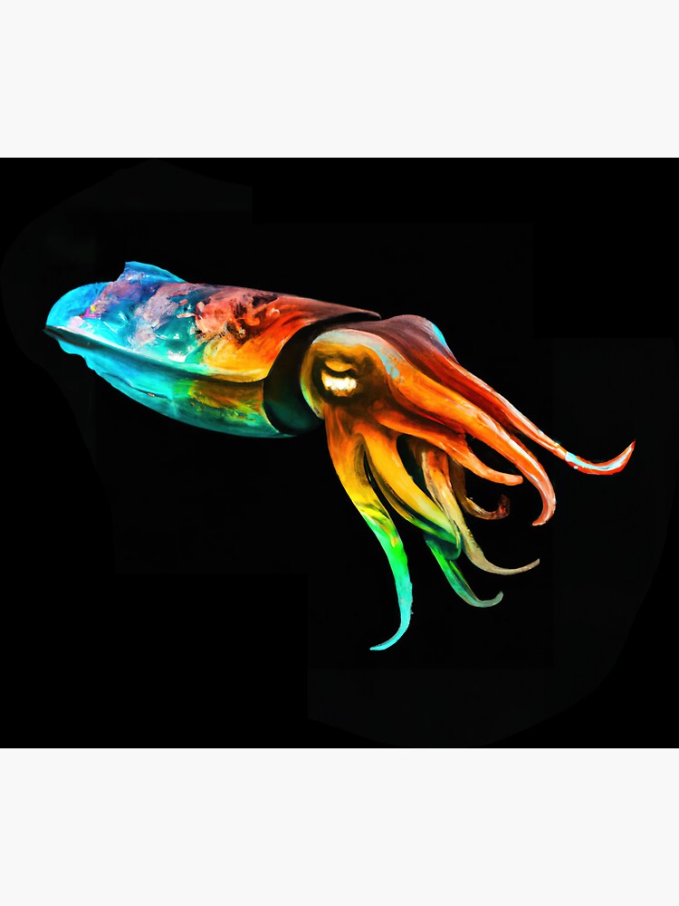"Squid in Rainbow Color" Sticker for Sale by phillipbooth | Redbubble