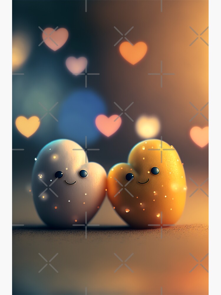 "Cute little blobs on Valentine's Day" Sticker for Sale by ...