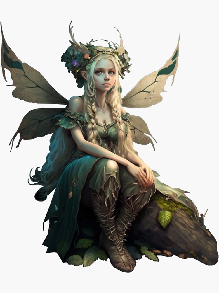 "Forest Dryad nature spirit" Sticker for Sale by Fablemyst | Redbubble