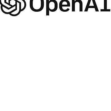 "Nerdy OpenAI Logo Artificial Intelligence Computer Programming Language Computer Geek Black ...