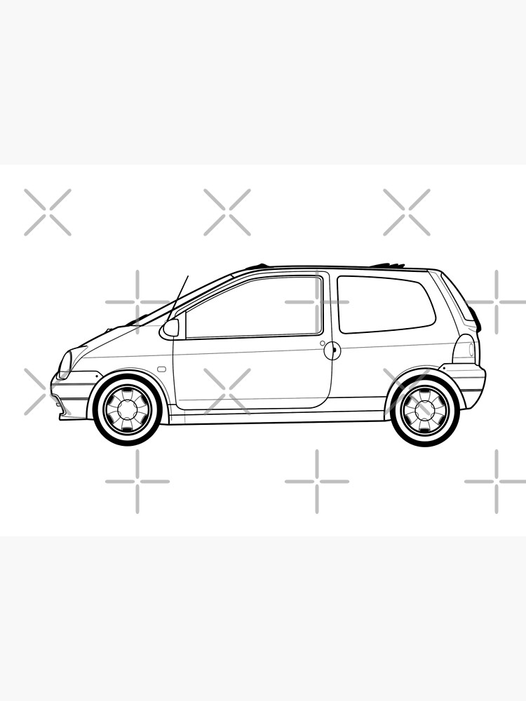 "1993 Twingo Outline Artwork (single Car)" Art Print for Sale by ...