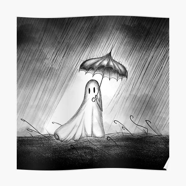 "Ghost in the Rain" Poster for Sale by PrinceofWasps | Redbubble