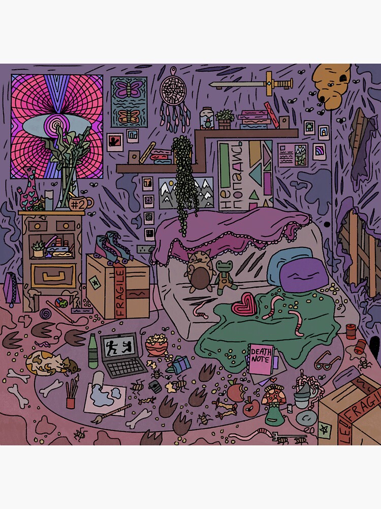 "indie depression room" Sticker for Sale by ev0bel | Redbubble